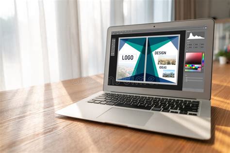 Graphic Designer Software For Modern Design Of Web Page And Commercial