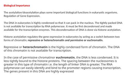 Histone Acetylationpptx Molecular Biology Pptx