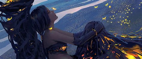 Hd Wallpaper Pink Hair Girl Illustration Crying Sad Screaming