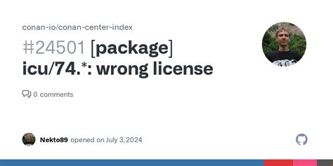 Package Icu74 Wrong License · Issue 24501 · Conan Ioconan Center Index · Github