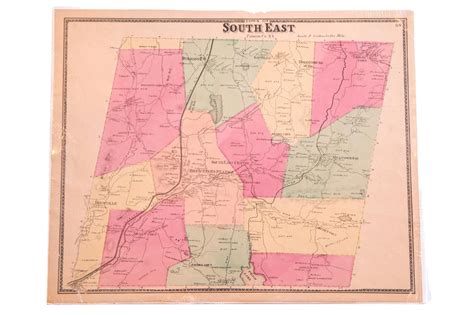 Antique Beers Southeast Putnam County Ny Map Chairish