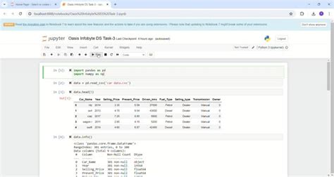 [video] Yuvasri C On Linkedin Hello Connections I Have Built A Car Prediction Model Using Machine…