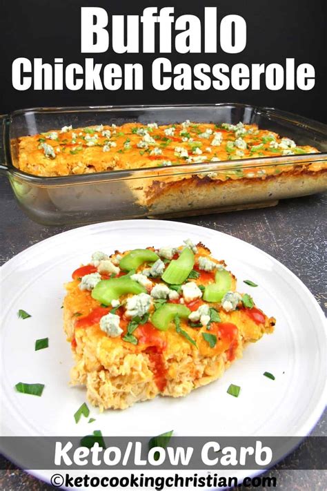 Buffalo Chicken Casserole Keto Cooking Christian