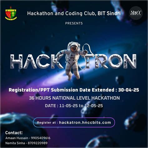 Hncc Hnccbits Bitsindri Hackathon Hackatron Hackathon And Coding Club Bit Sindri
