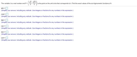 Solved The Variable T Is A Real Number And P Is Chegg