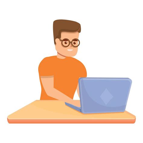 Icono De Codificación Portátil Para Niños Estilo De Dibujos Animados