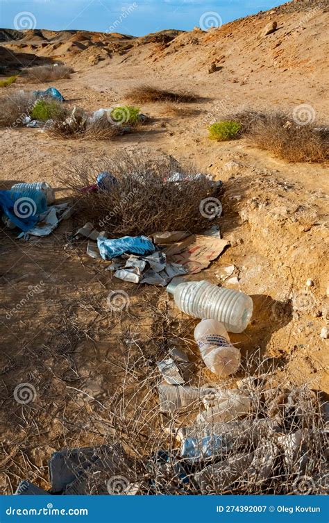 Plastic Bottles And Various Garbage From Hotels In The Wild Garbage