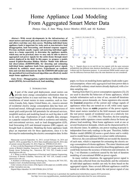 pdf home appliance load modeling from aggregated smart meter data