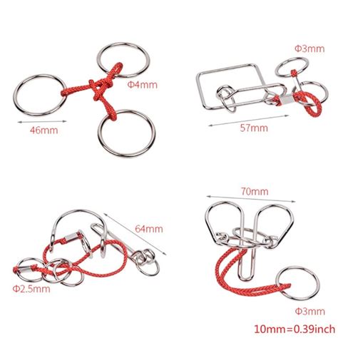 Butebuy Metal Wire Wood Puzzle Set Iq Mind Brain T Vicedeal