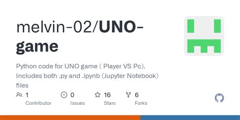 Github Melvin 02uno Game Python Code For Uno Game Player Vs Pc