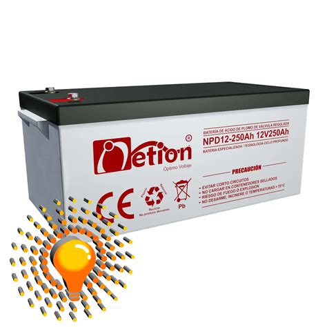 Batería AGM NETION Ciclo Profundo Voltios Amperios SOLINDEC SAS