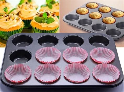 Assadeira Forma Cupcake Muffin Empada Antiaderente Cake Bolo Parcelamento Sem Juros