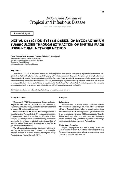 Pdf Digital Detection System Design Of Mycobacterium Tuberculosis