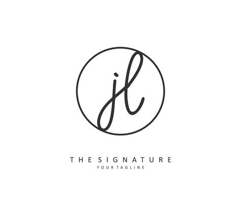 Jl Initial Letter Handwriting And Signature Logo A Concept Handwriting