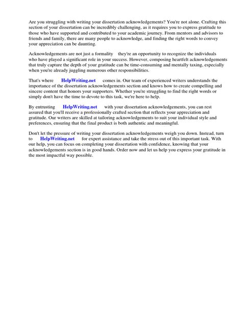 Example Dissertation Acknowledgements Pdf Thesis Essays