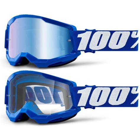 100 Strata 2 Motocross Goggles Blue