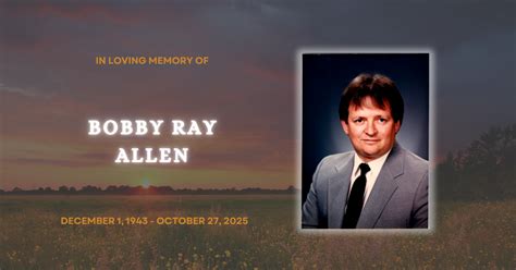 Bobby Ray Allen Obituary Paris Texas