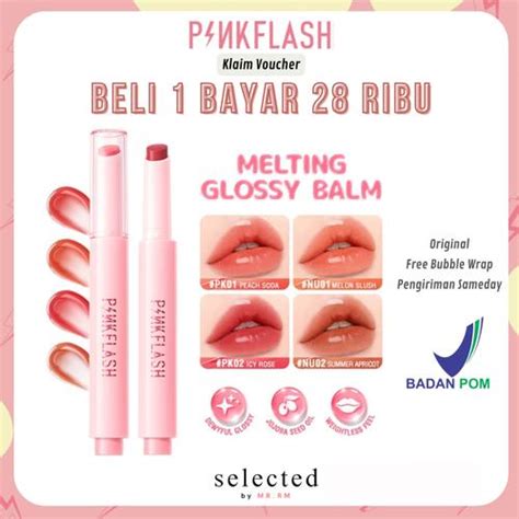 Promo Pinkflash Melting Glossy Balm Dewyful Glossy Long Lasting Moisture Lip Balm Pf L22 Kab