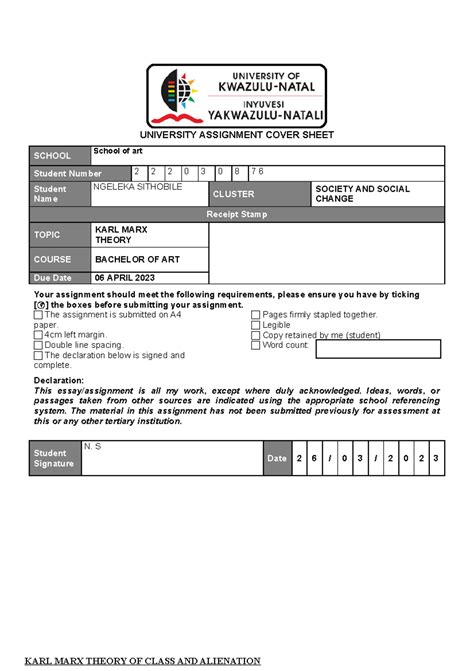 Socy 201 Assignment 1 Essay I Sociology University Assignment Cover