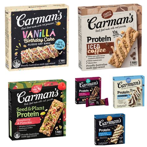 Carman S Gourment Protein Bars Dark Choc Cranberry Greek Style