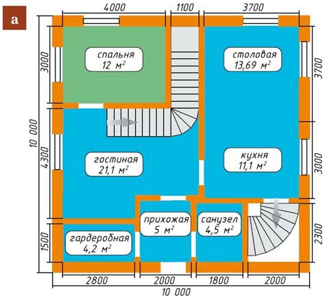 Определение площади дома Постройка