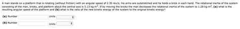 Solved A Man Stands On A Platform That Is Rotating Without
