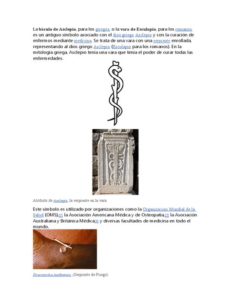 Significado De La Vara De Asclepio Pdf