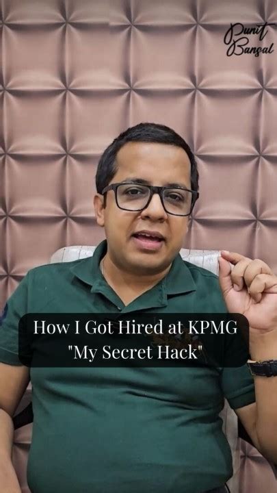 How I Got My First Job At Kpmg After Ca Punit Bansal Posted On The