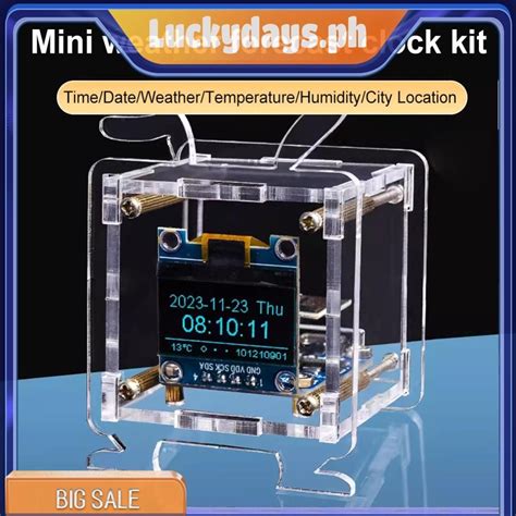 Esp8266 Electronic Kit Oled Display Mini Clock Shell Diy Soldering Project Shopee Philippines