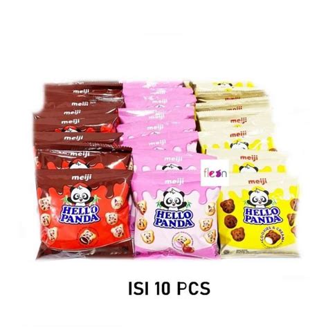 Jual Meiji Hello Panda Biskuit Cokelat Strawberry Isi 10 Pcs Di Seller Fleon Shop Babakan