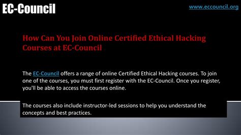 Ppt Certified Ethical Hacking Courses At Ec Council Join Online Powerpoint Presentation Id