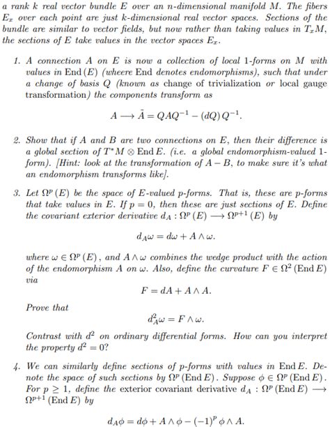 A Rank K Real Vector Bundle E Over An N Dimensional Chegg