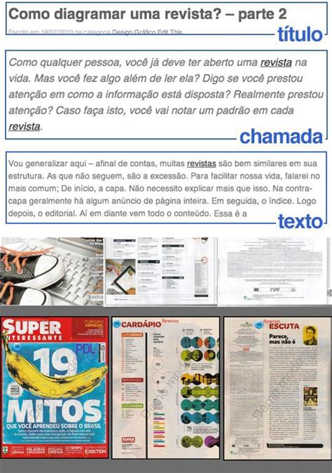 Produção de Revista Digital Como diagramar uma revista 1a Atividade