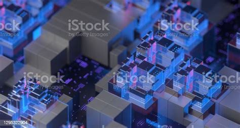 Cloud Computing Data Center Server Rack Connection In Neural Network