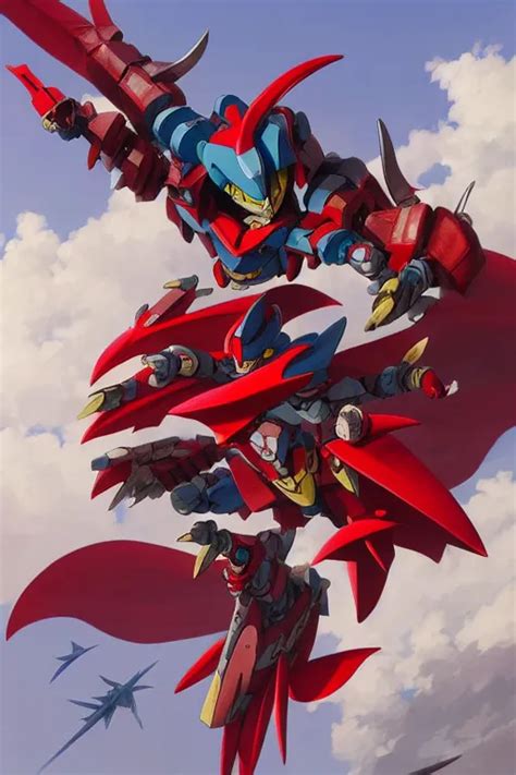 Getter Robo In Flight Highly Detailed D D Stable Diffusion