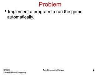 D Arrays Problems Ppt