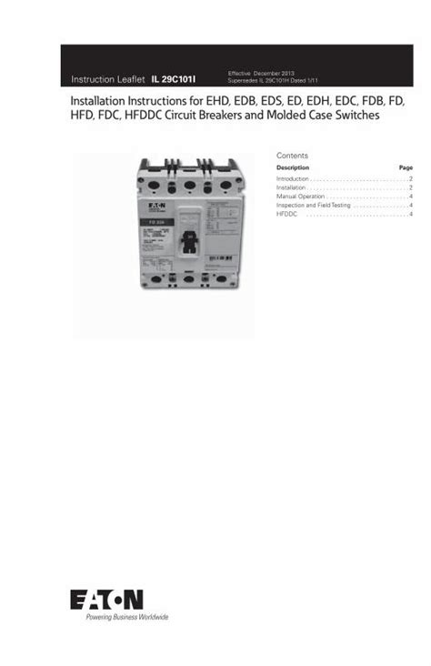 Pdf Installation Instructions For Ehd Edb Eds Ed Edh …pub Electrical Documents Conte