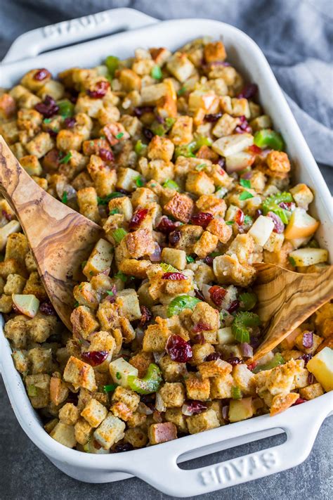 Baked Apple Cranberry Stuffing Recipe Peas And Crayons