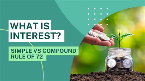 Interest Explained Simple Versus Compound Interest Rule Of 72 Youtube