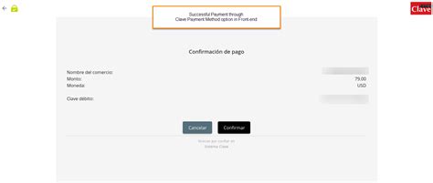 Frontend Display Of Clave Payment Support Portal For Magento