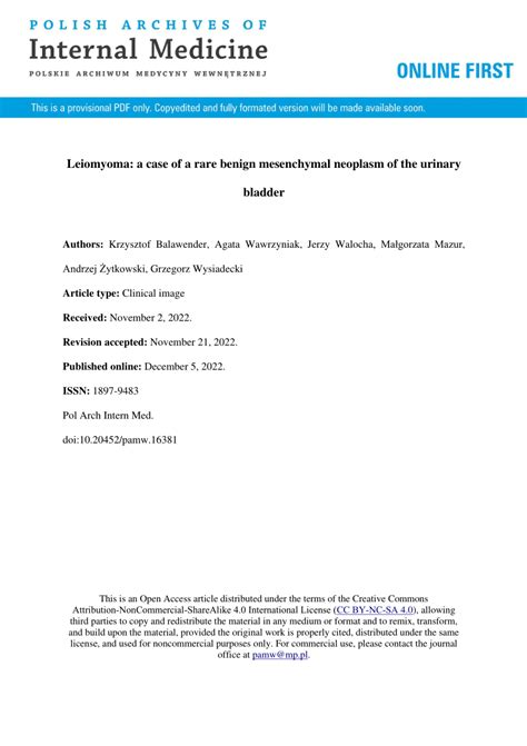 Pdf Leiomyoma A Case Of A Rare Benign Mesenchymal Neoplasm Of The