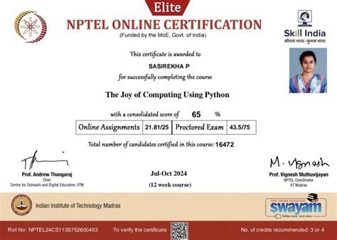 Mrs Sasirekha P On Linkedin Learning Nptel