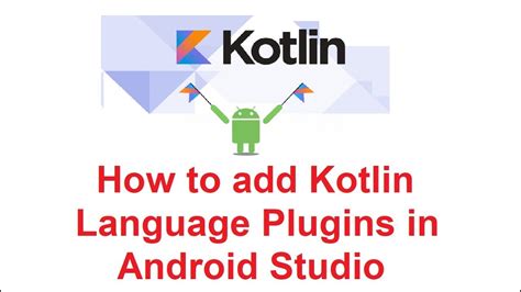 How To Add Kotlin Language Plugins In Android Studio 2 3 3 YouTube