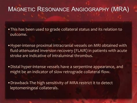 Collateral Blood Flow Dynamics In Stroke Ppt