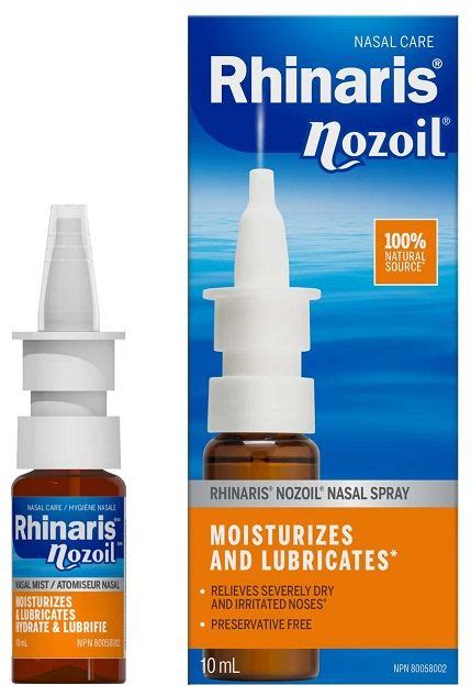 Rhinaris Nozoil Nasal Spray For Dry Crusty Nose Nasal Spray Spray Nose