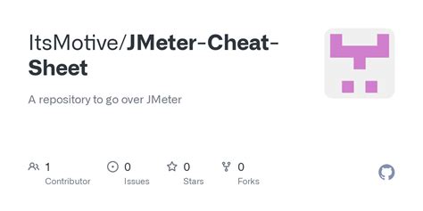 Jmeter Cheat Sheetchapter 2readmemd At Main · Itsmotivejmeter Cheat
