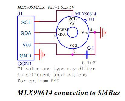MLX90614 IR Temperature Sensor Pinout Datasheet Circuit Video