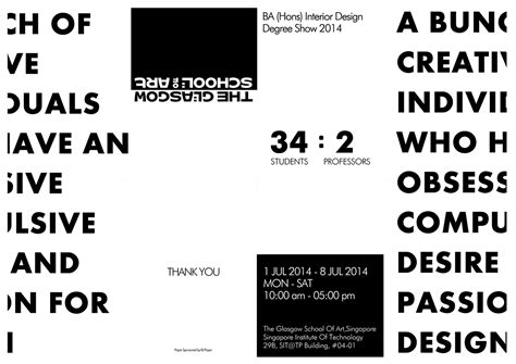 Gsa Sg Interior Designers Graduation Brochure Behance