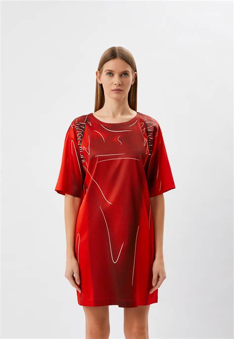 Платье Moschino, цвет: красный, RTLACL139501 — купить в интернет ...