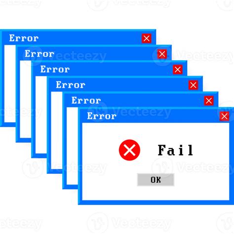 System Error Icon Failure Pc Interface Error Message Computer Window